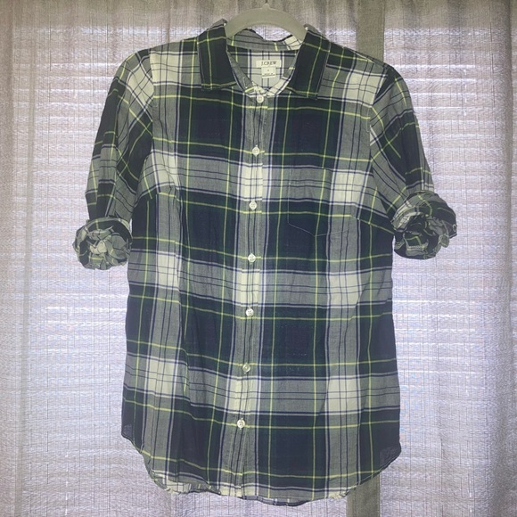 J. Crew Factory | Tops | Jcrew Plaid Button Down | Poshmark